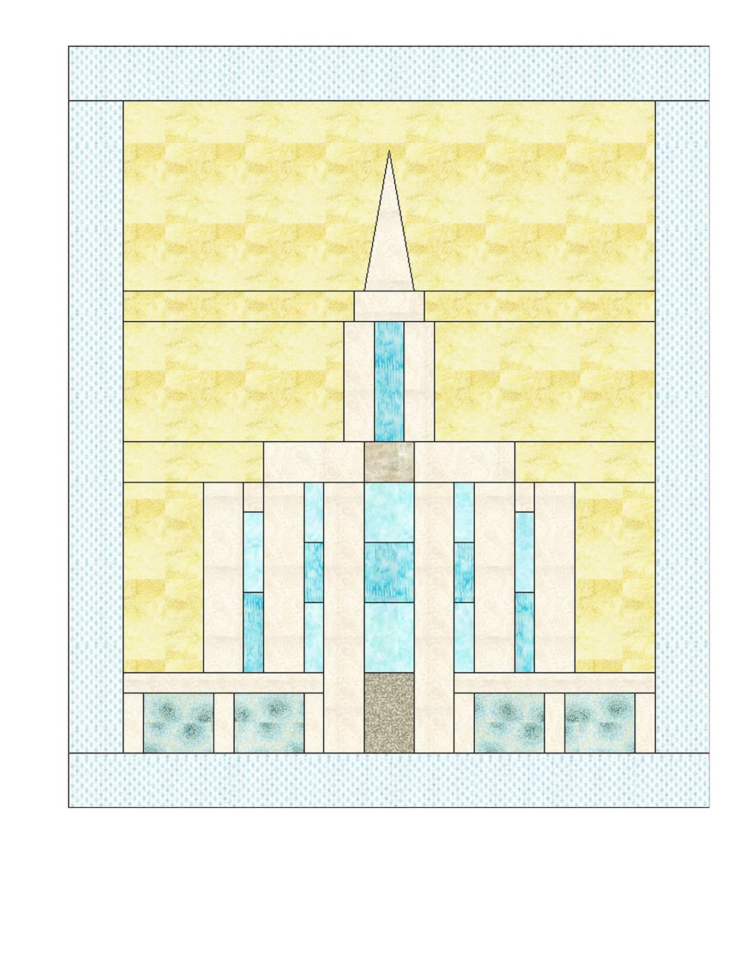 Oquirrh Mountain Temple Quilt Pattern - Etsy