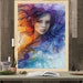 Radiant Energy Girl Portrait Alcohol Ink Watercolor Printable Wall Art ...
