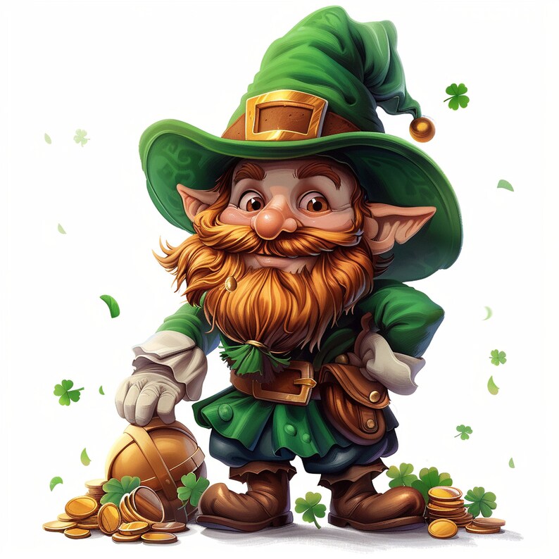 10 Leprechaun Clipart Bundle Jpgs, High Quality Jpgs, Digital Download ...