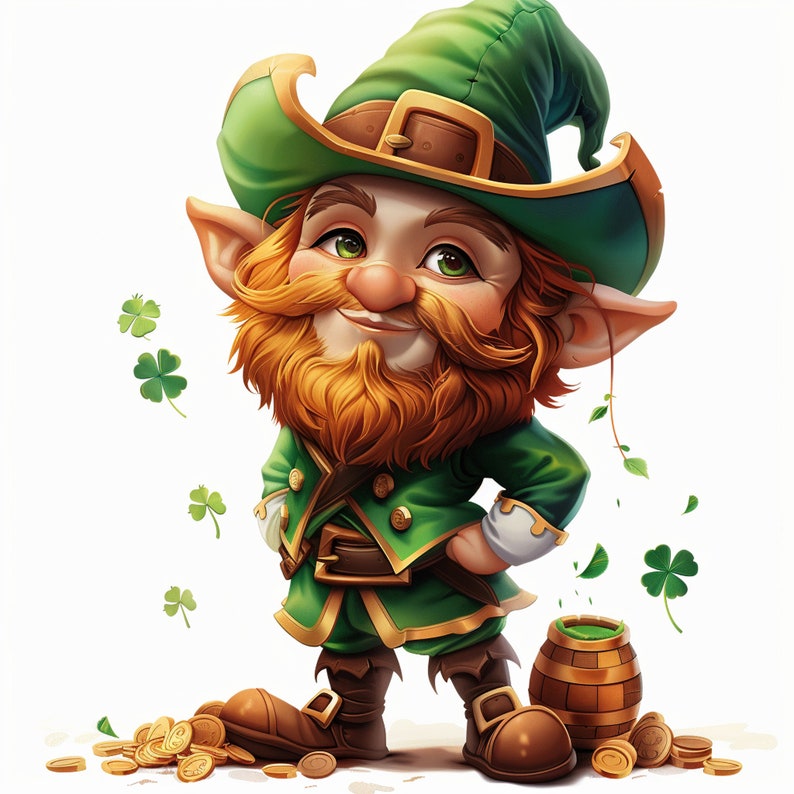 10 Leprechaun Clipart Bundle Jpgs, High Quality Jpgs, Digital Download ...