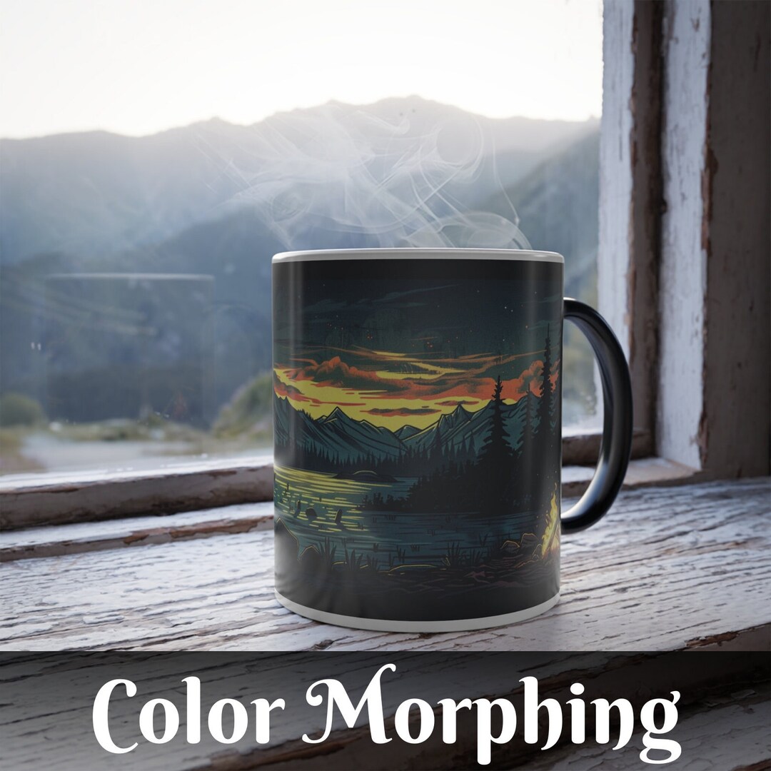 Mountain Explorer Camping Mug: Heat Reactive Color Morphing Mug - Etsy