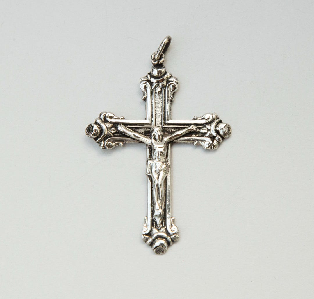 Antique Dutch Cross Crucifix Pendant 835 Silver in Good Antique ...