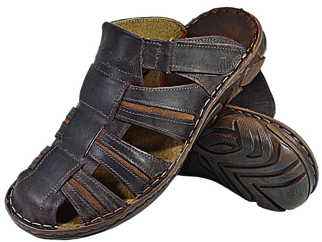 Handmade Leather Gladiator Sandals: Men's Outdoor Slip-on Mules - Etsy