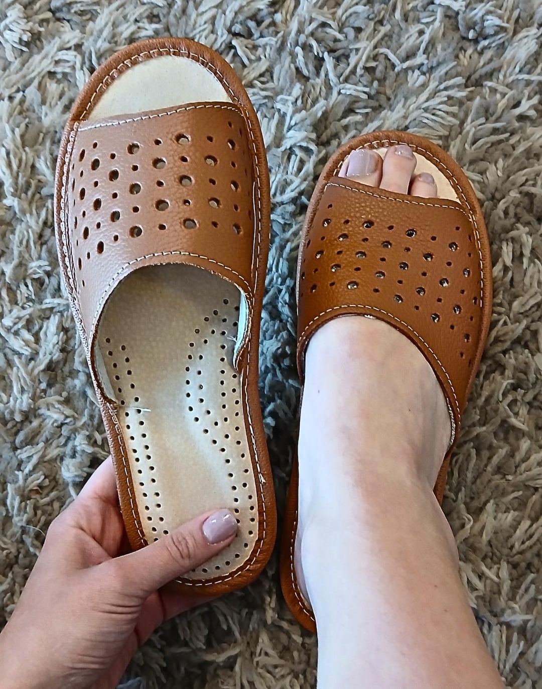 Traditional Barefoot Sandals, Summer Handmade House Slippers for Women ...