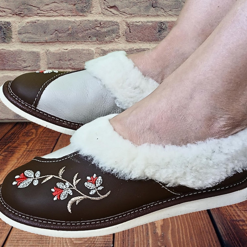 Embroidered Slippers - Etsy