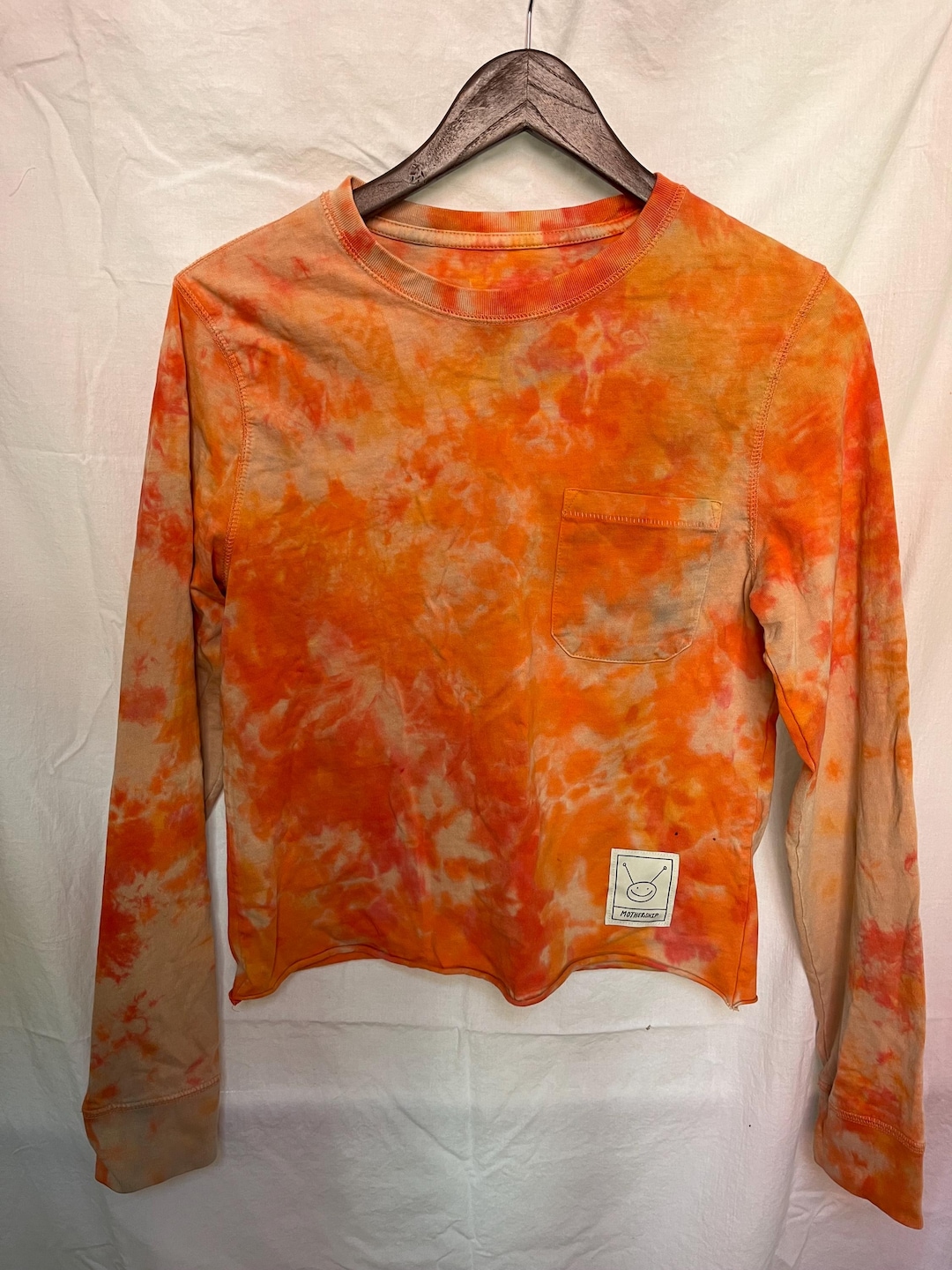 Orange Overdye Longsleve Tee (S) - Etsy