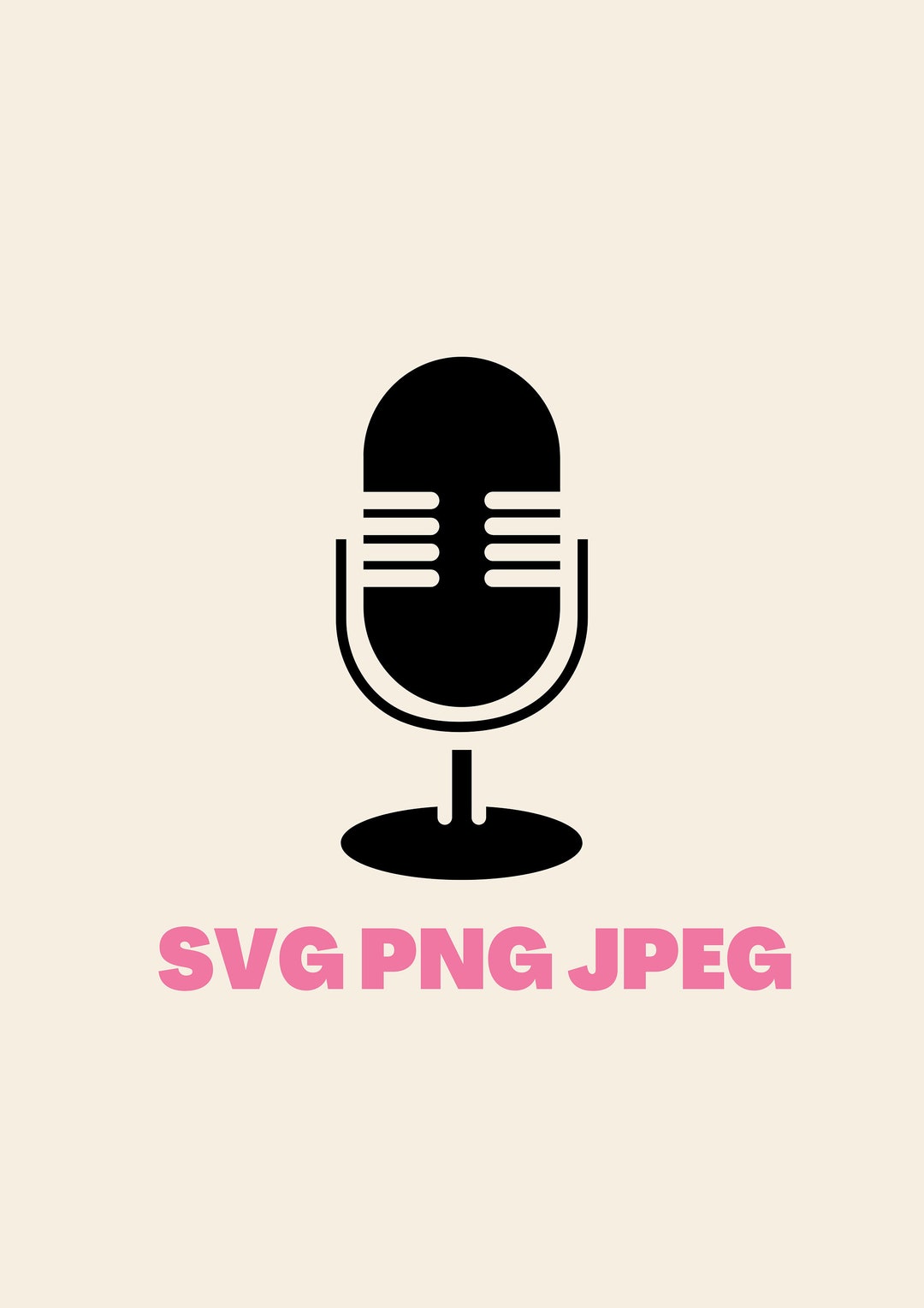 Microphone Svg Music Svg Silhouette Cutting File Microphone Clipart Svg ...