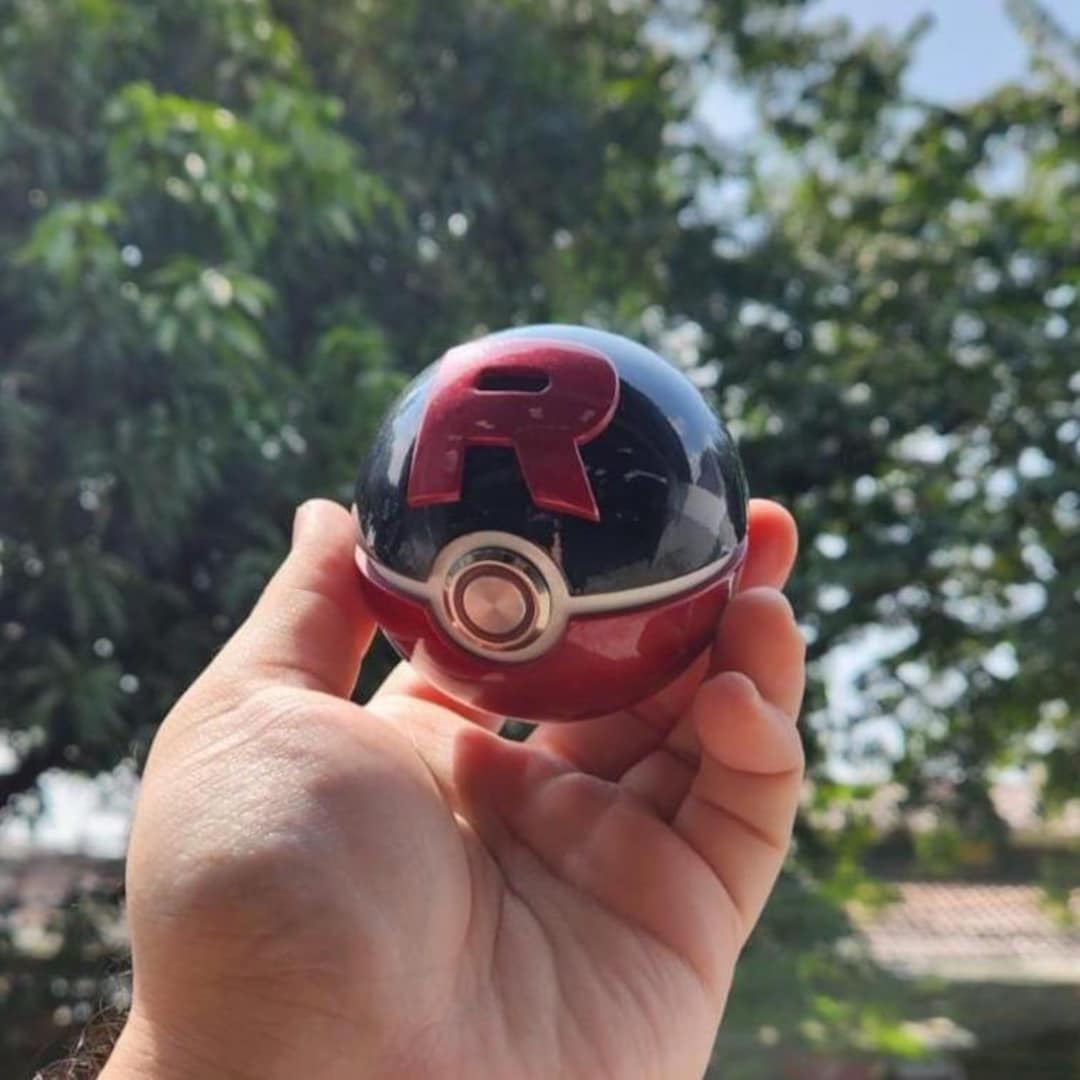 Realistic Team Rocket Pokeball Replica With LED | Gift for Him | Geek ...