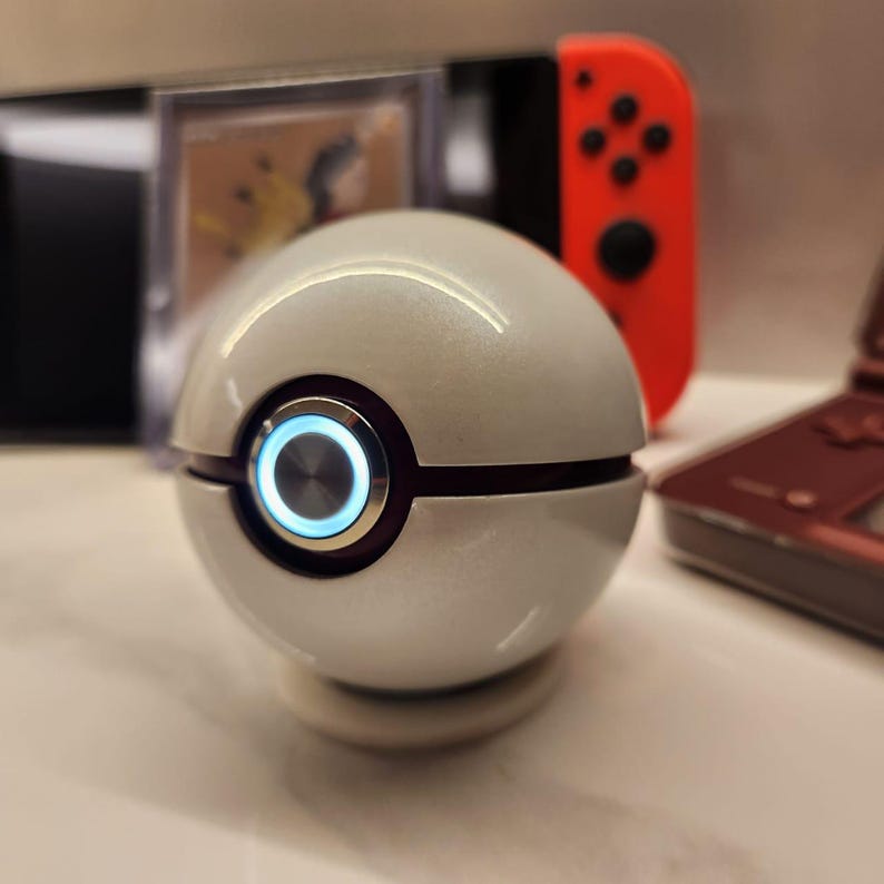 Realistic Pokeball Replica With LED Premier Ball | Gift for Him | Geek ...