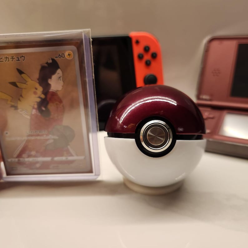 Realistic Pokeball Replica With LED | Gift for Him | Geek Decoration ...