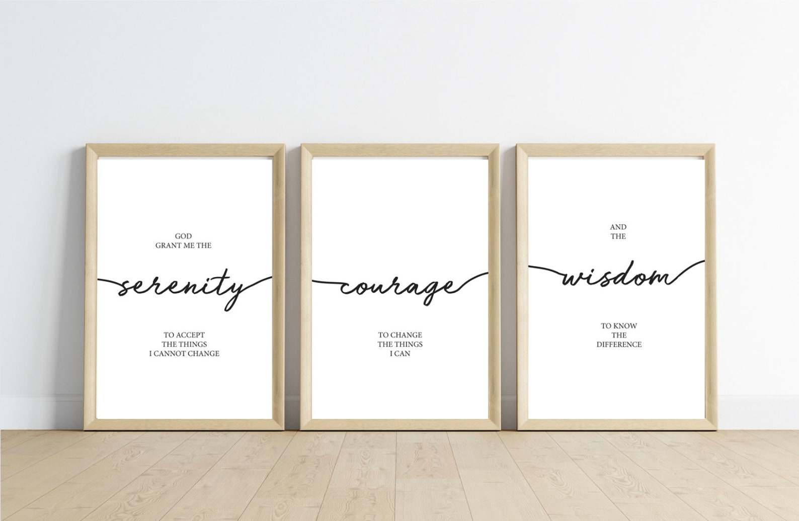 Serenity | Courage | Wisdom Wall Art Set (3 Total Downloadable) - Etsy