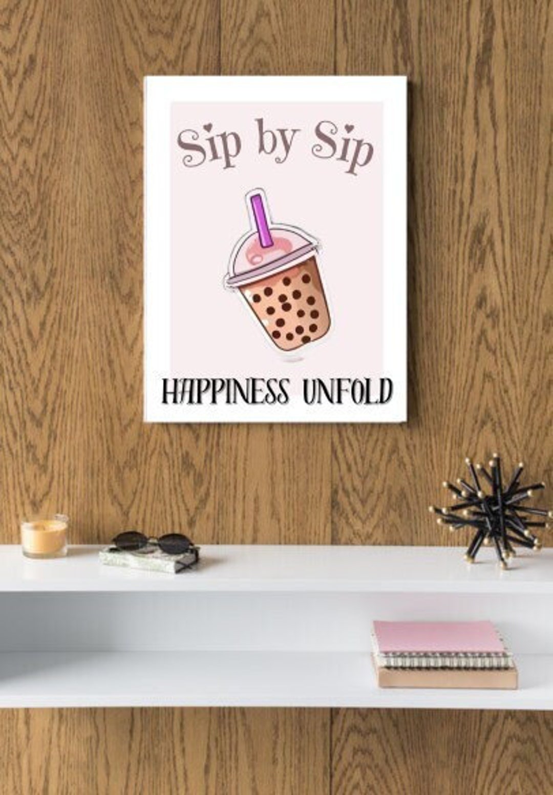 Bubble Tea Boba Quotes Painting, Printable Wall Art, Poster, Home Decor ...