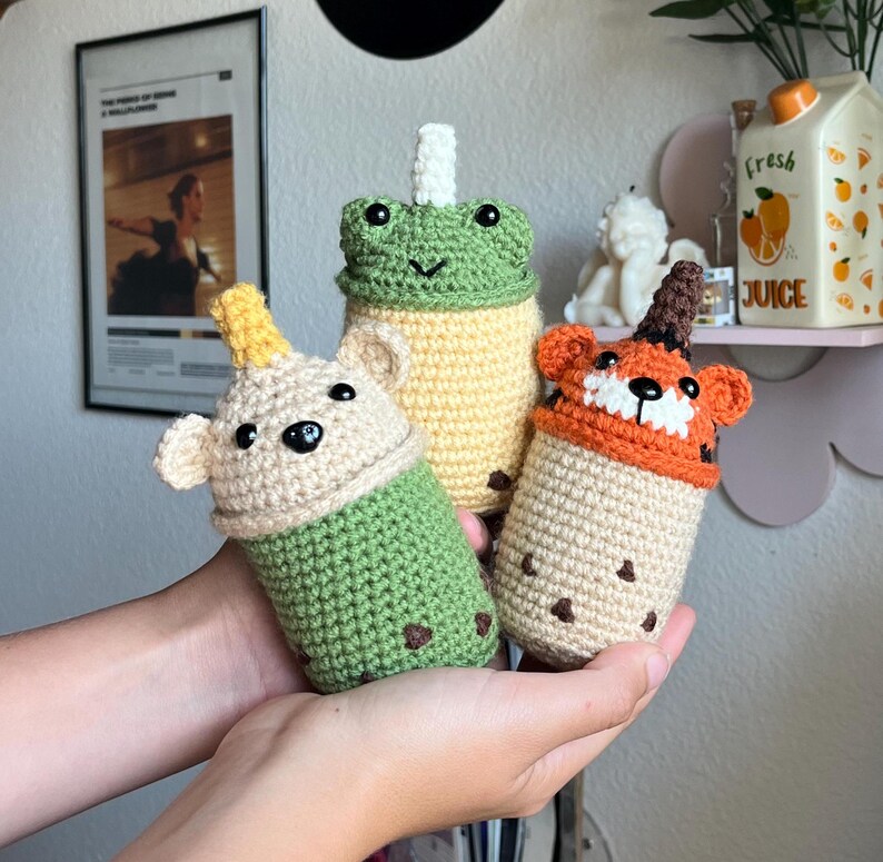 Cute Boba Crochet Dolls, Boba Crochet, Gifts for Boba Lovers, Boba ...