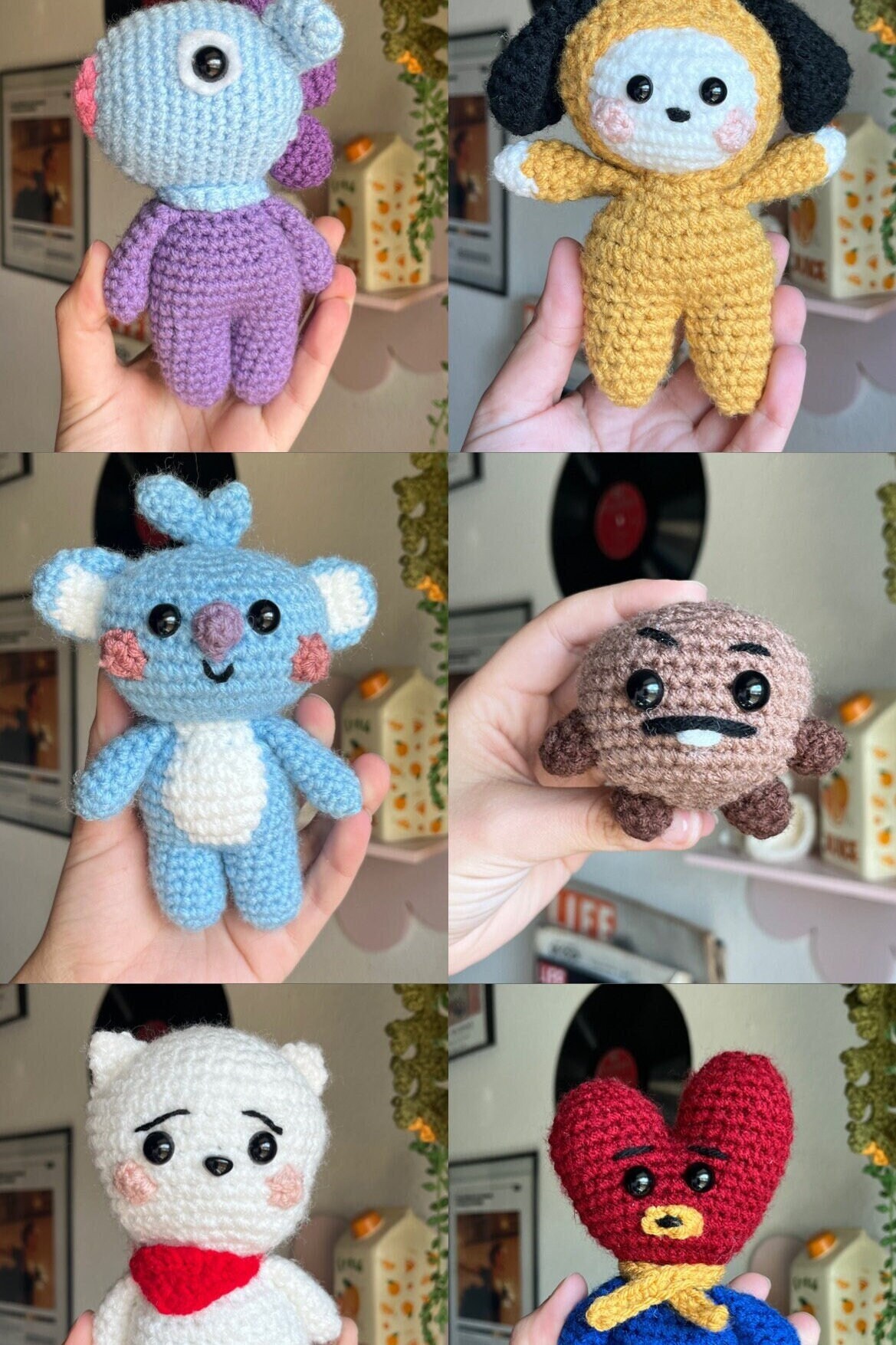 Kpop Crochet Dolls, BTS Amigurumi Crochet, Gifts of BTS Fans, Kpop ...
