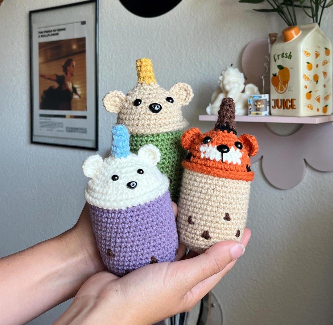 Cute Boba Crochet Dolls, Boba Crochet, Gifts for Boba Lovers, Boba ...