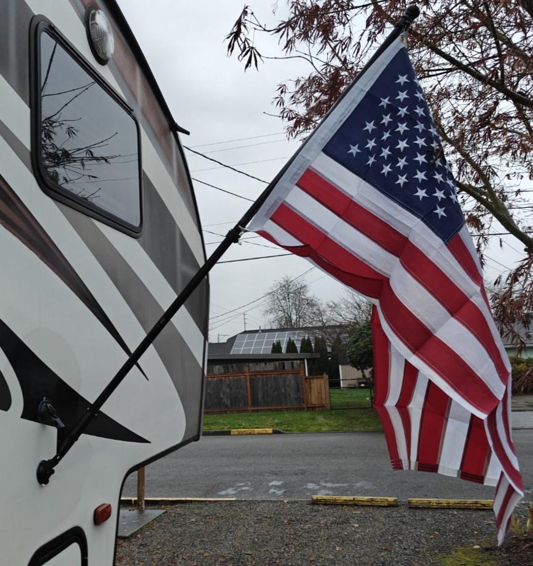 RV Flagpole Holder Suction Cup Flagpole Mount Window Flagpole Mount No ...