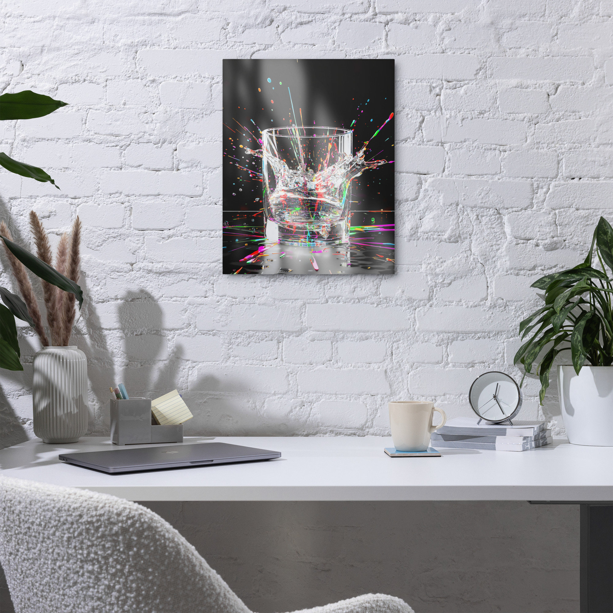 Whiskey Paint Splatter Metal Prints - Metal Print of a Whiskey Glass ...