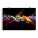 Colorful Paint Splatter, Poster Print, Wall Art, Rope Multi-colored ...