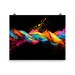 Colorful Paint Splatter, Poster Print, Wall Art, Rope Multi-colored ...