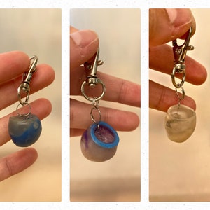 Mini Moon Jar Keychains Polymer Clay With Stainless Steel Clasp - Etsy