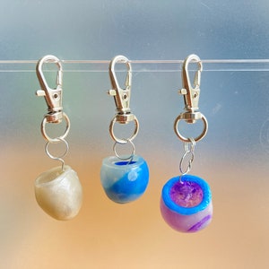 Mini Moon Jar Keychains Polymer Clay With Stainless Steel Clasp - Etsy