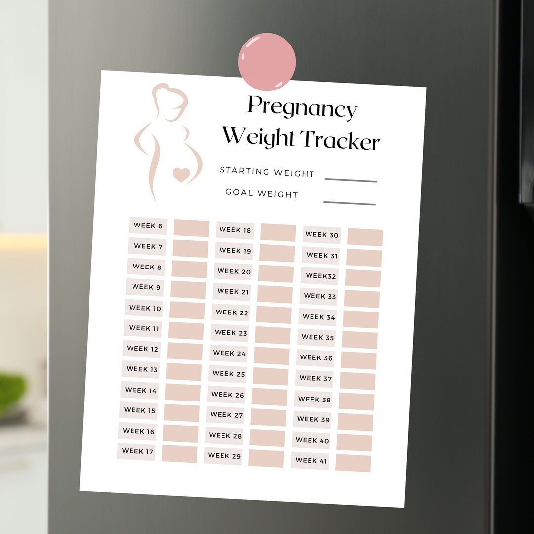 Pregnancy Weight Tracker | Instant Digital Download - Etsy