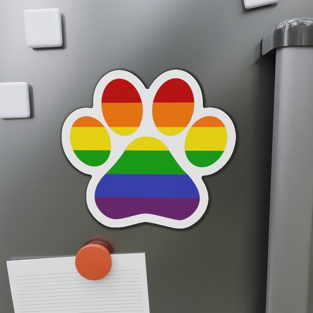 Rainbow Paw Magnet Pride Car Magnet LGBTQ Refrigerator Magnet Pet Car ...