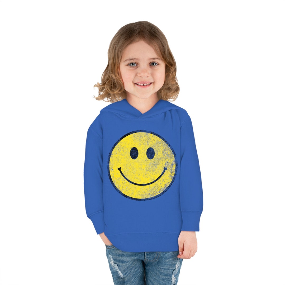 Classic Smiley Face TODDLER Pullover Hooded Sweatshirt Yellow Smile ...