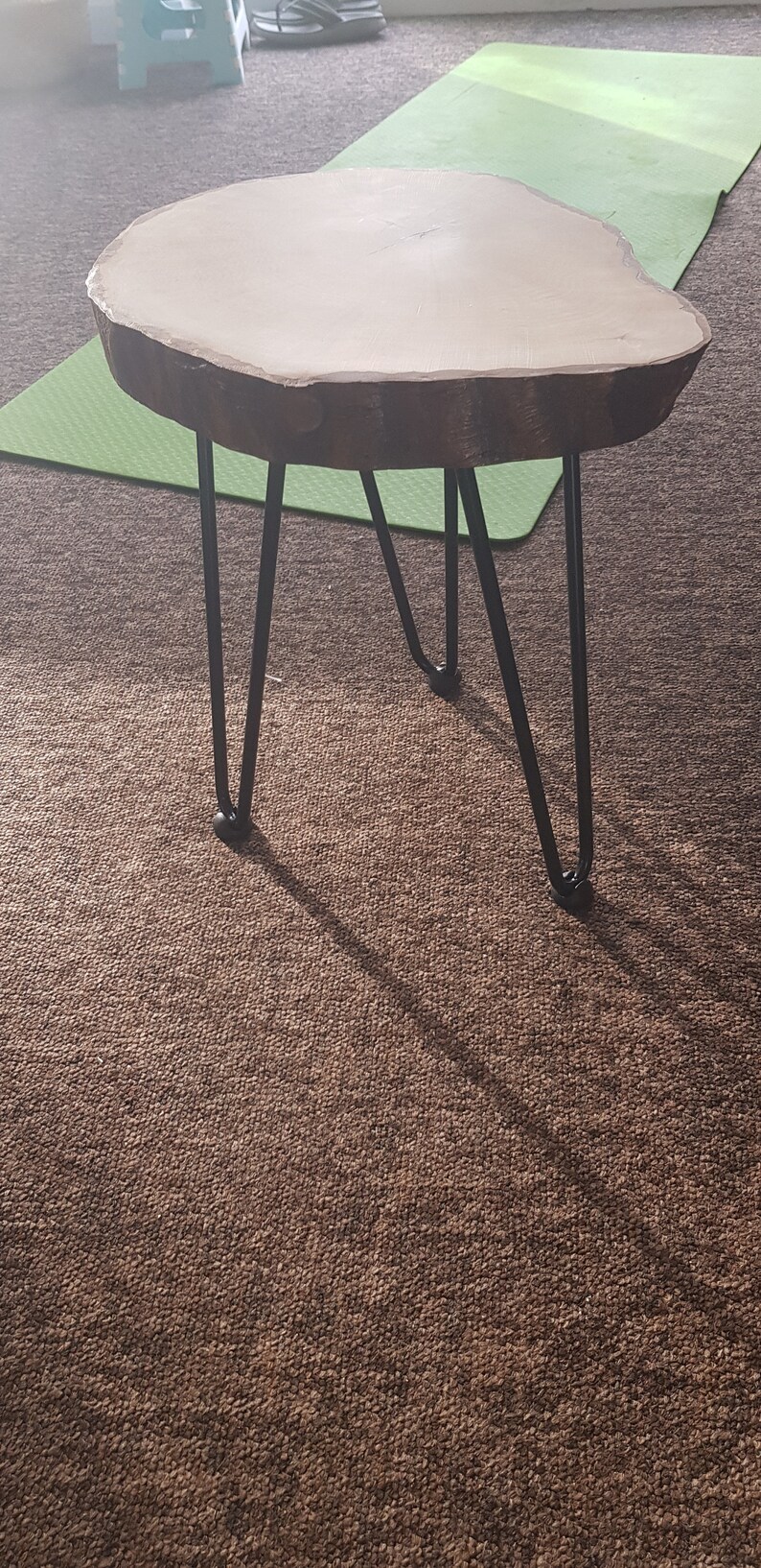 Natural Wood Side Table - Etsy