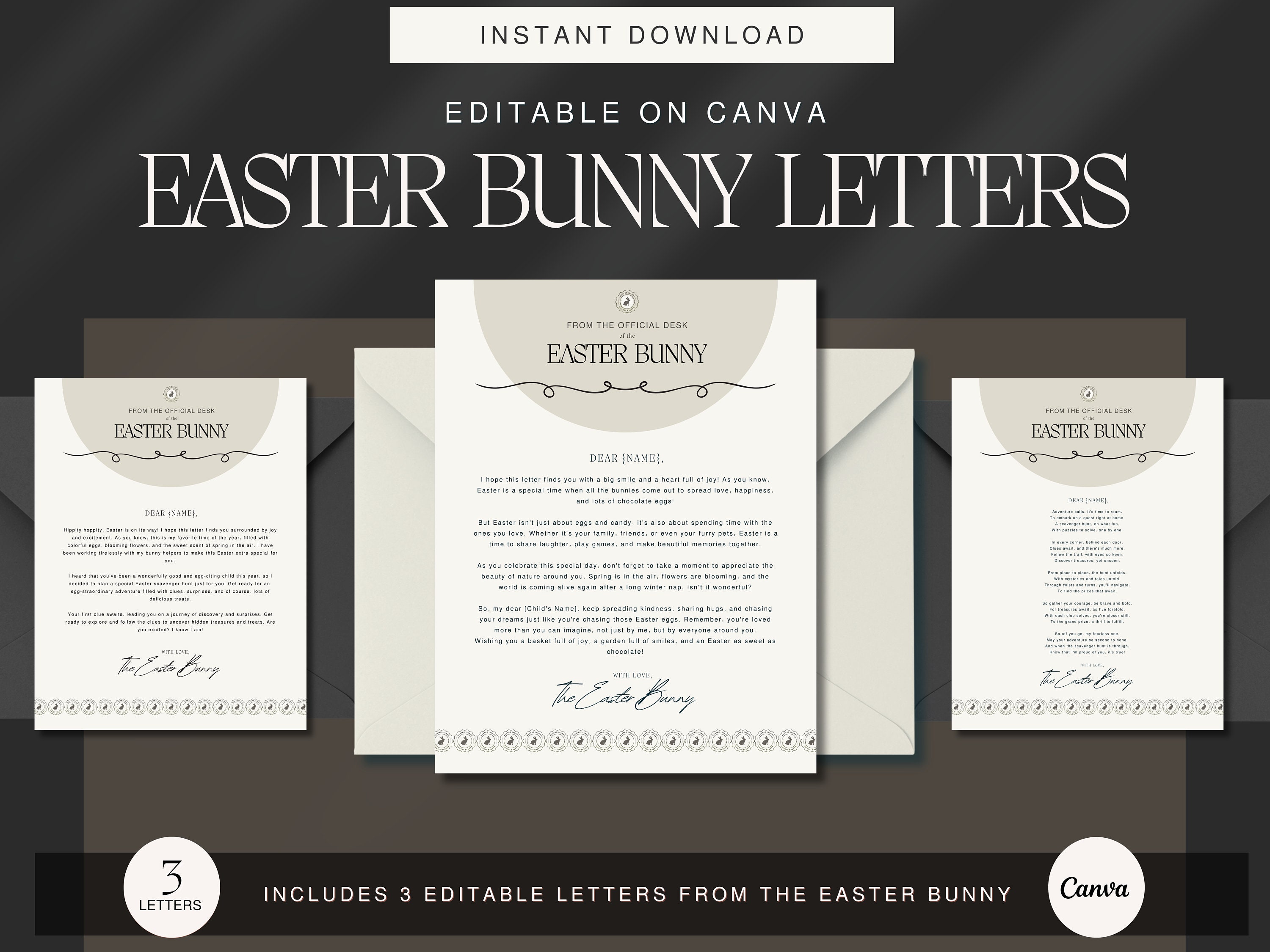 Personalized Official Letter From the Easter Bunny | Easter Egg Hunt ...