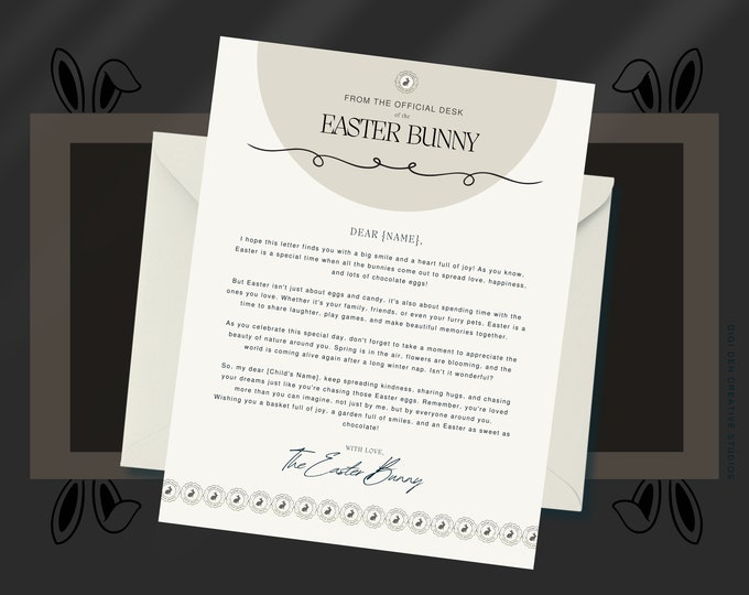 Editable Letter From the Easter Bunny. Personalized Easter Morning ...