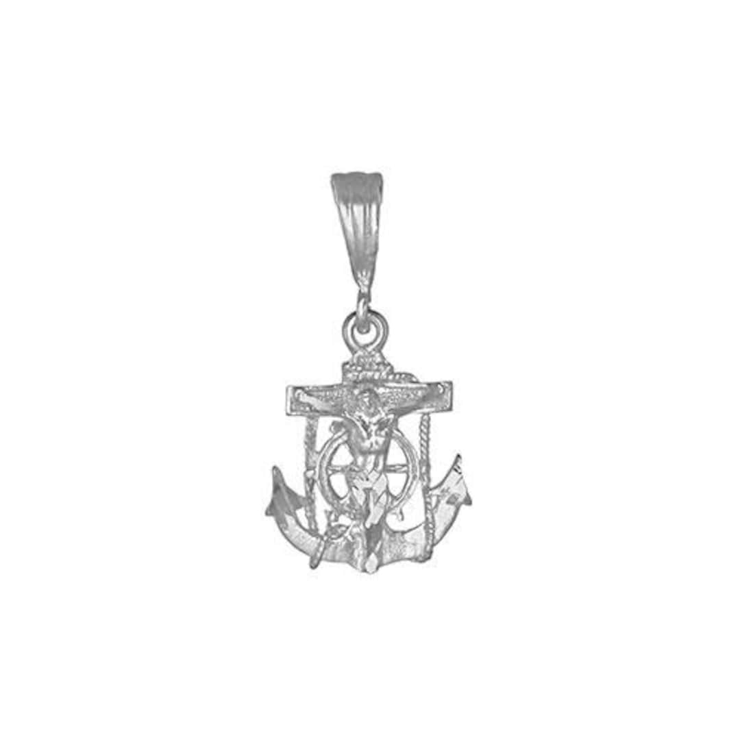 Religious Anchor Crucifix Pendant Sterling Silver 925 - Etsy