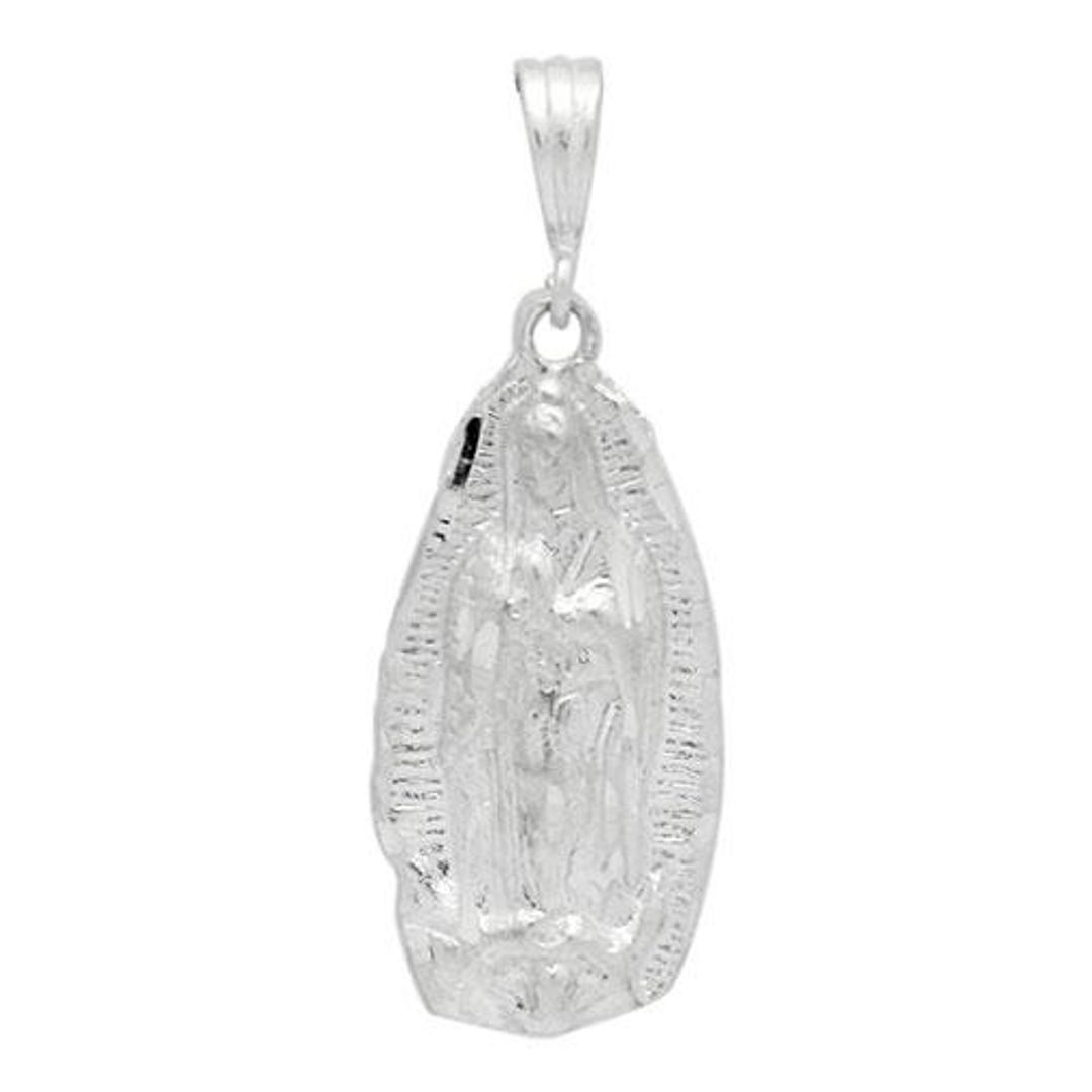 925 Sterling Silver Our Lady of Guadalupe Religious Pendant - Diamond ...