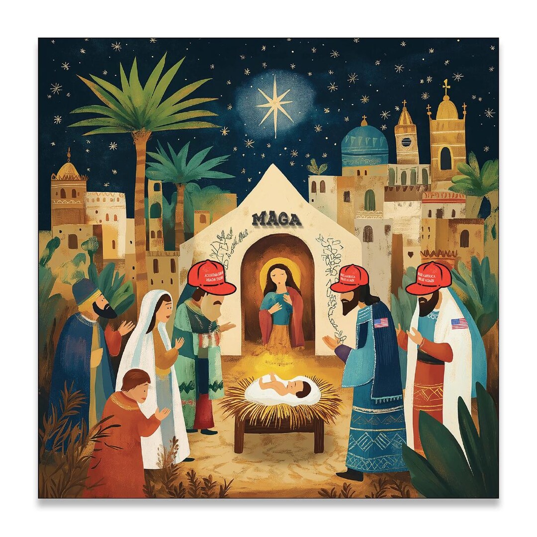 Maga Nativity Scene Christmas Cards Greeting Cards 5 Pack - Etsy