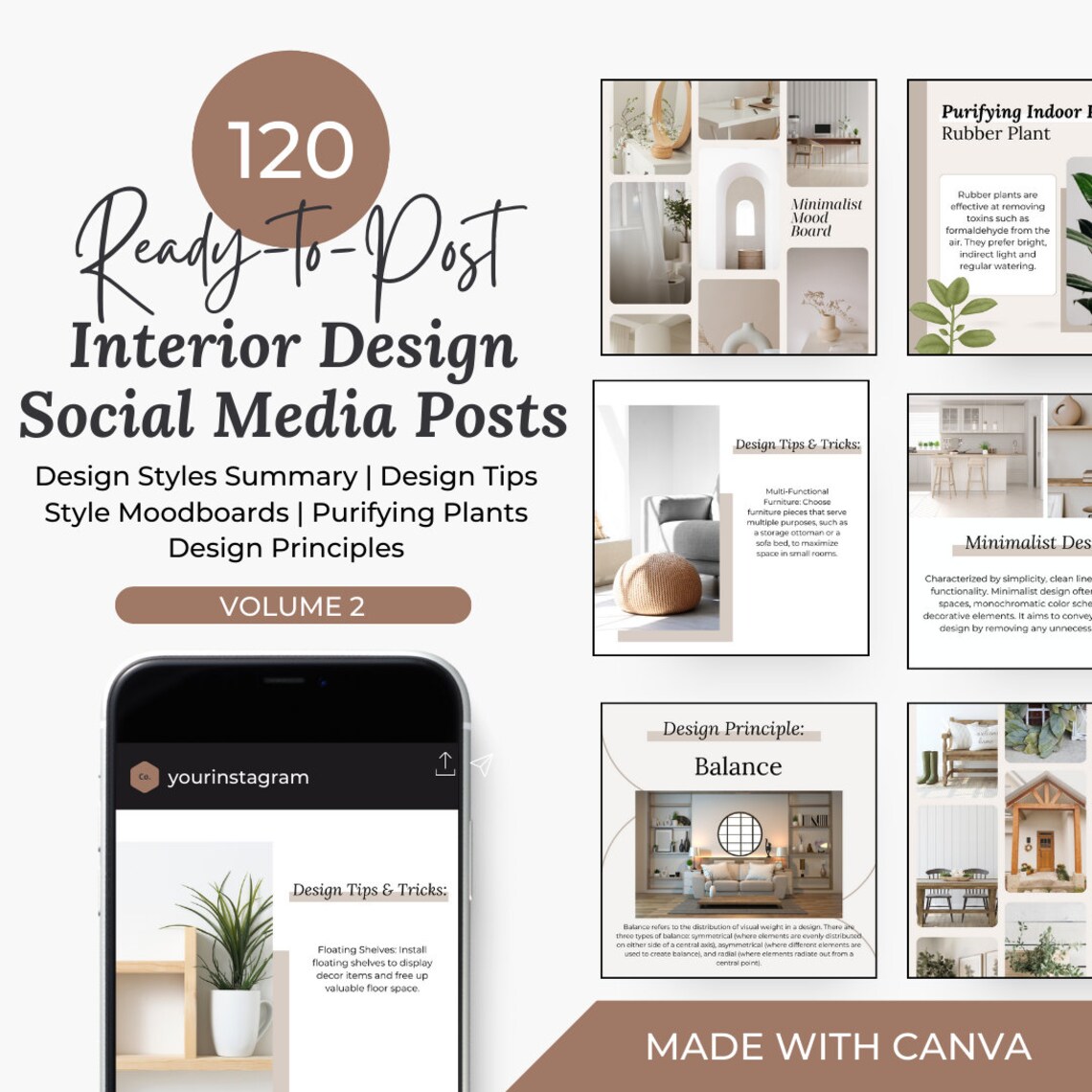 Interior Design Instagram Posts Interior Design IG Post Templates ...