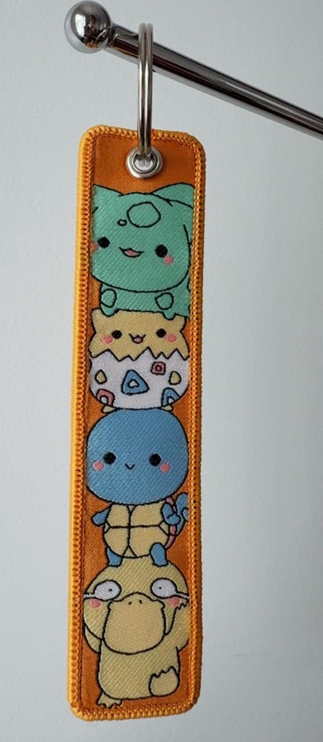 Embroidered Poke Anime Keychain - Etsy
