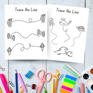 Summer Line Tracing Worksheet, Summer Activity Bundle, Handwriting ...