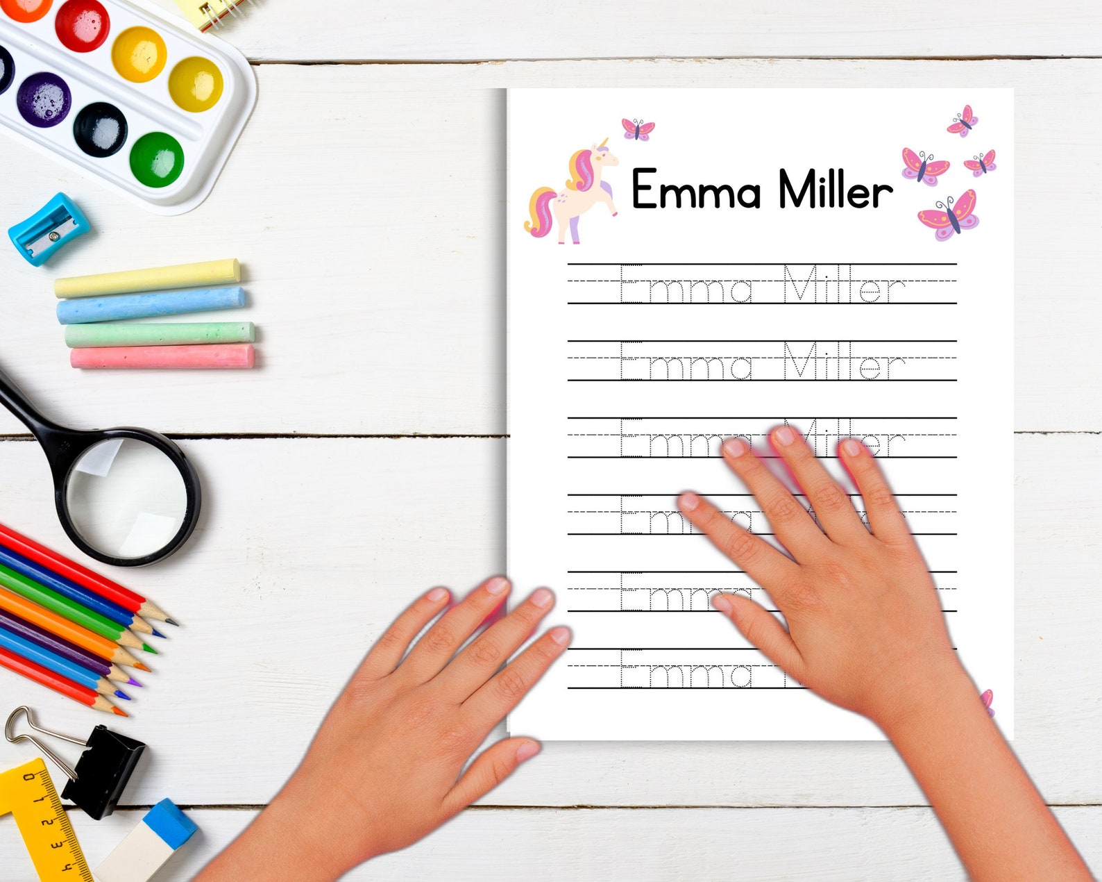 Custom Name Tracing Page, Personalized Girl Name Trace Sheet, Prek Name ...