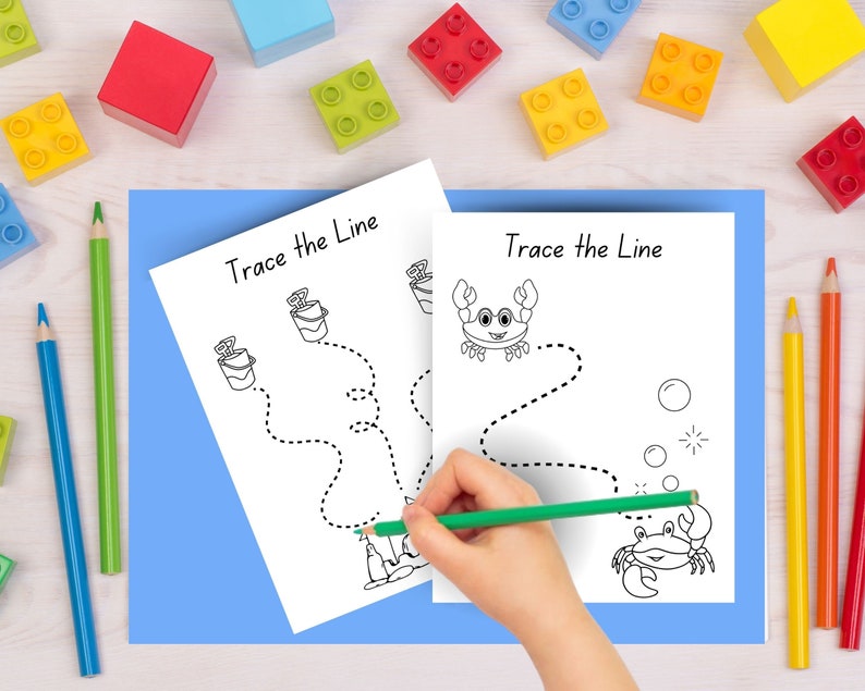 Summer Line Tracing Worksheet, Summer Activity Bundle, Handwriting ...
