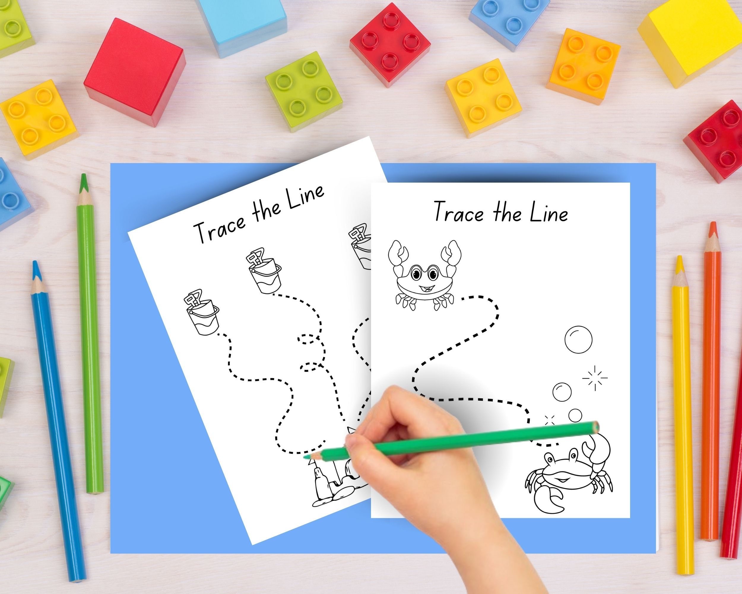 Summer Line Tracing Worksheet, Summer Activity Bundle, Handwriting ...