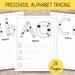 26 Pages Alphabet Tracing Sheet, A-Z Letters Learning Worksheet ...
