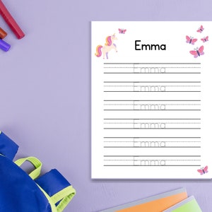 Custom Name Tracing Page, Personalized Girl Name Trace Sheet, Prek Name ...