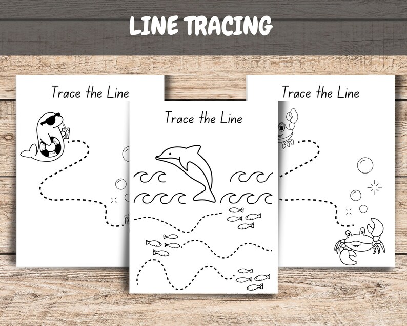 Summer Line Tracing Worksheet, Summer Activity Bundle, Handwriting ...