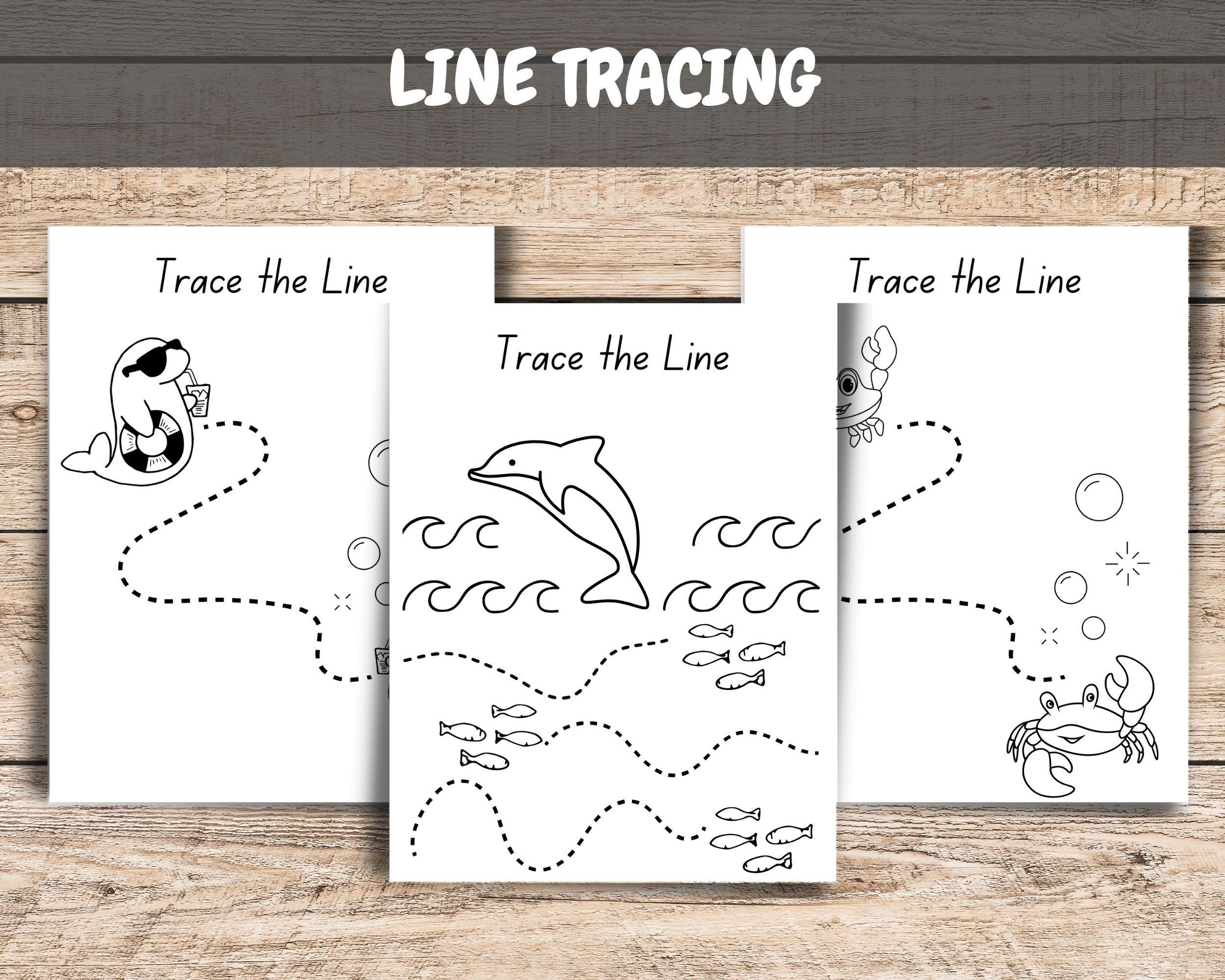 Summer Line Tracing Worksheet, Summer Activity Bundle, Handwriting ...