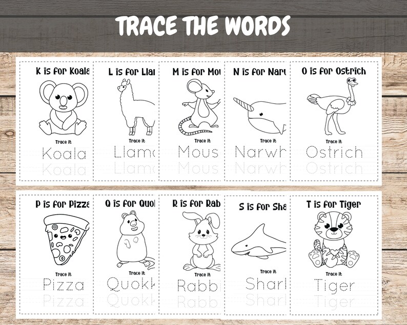 26 Alphabet Tracing Worksheet, A-Z Letters Learning Sheet, Preschool ...