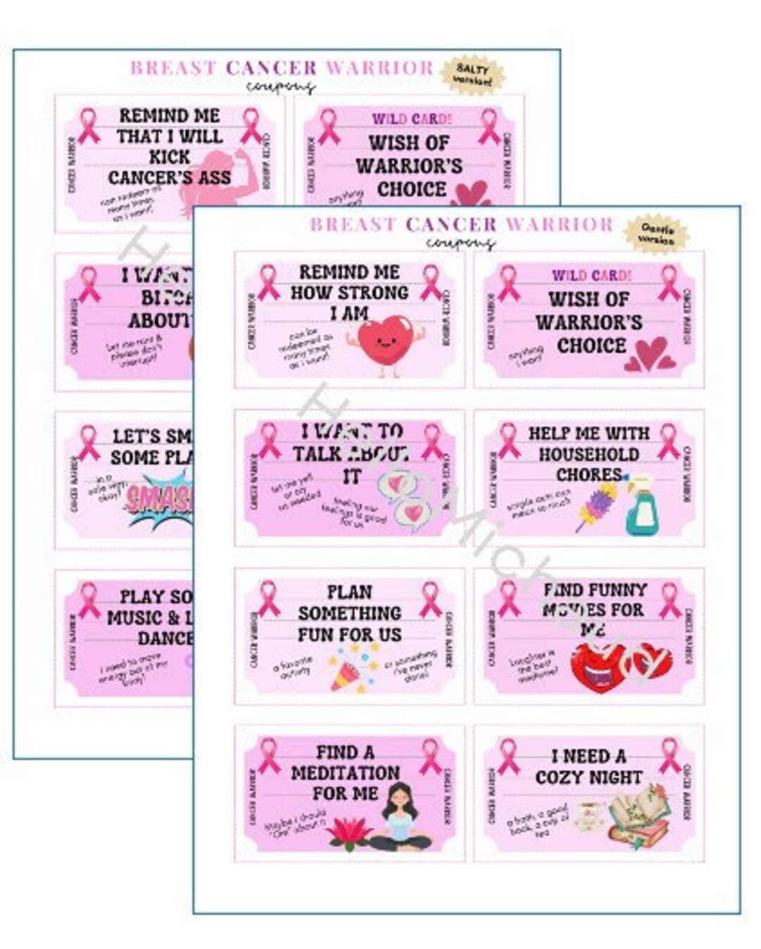 Support Loved One With Breast Cancer | Instant Download | Printable ...