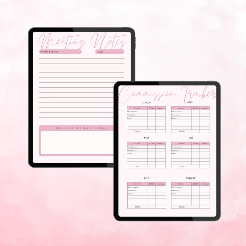 EDITABLE PDF Leasing Agent Daily, Monthly Planner, Property Management ...