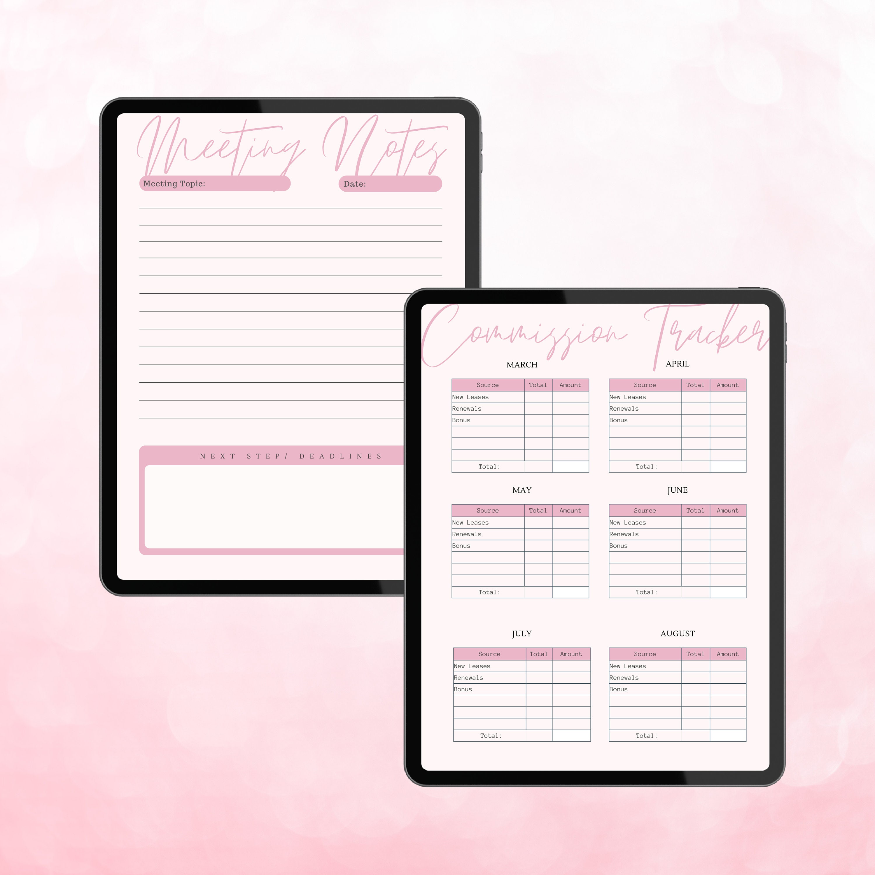 EDITABLE PDF Leasing Agent Daily, Monthly Planner, Property Management ...