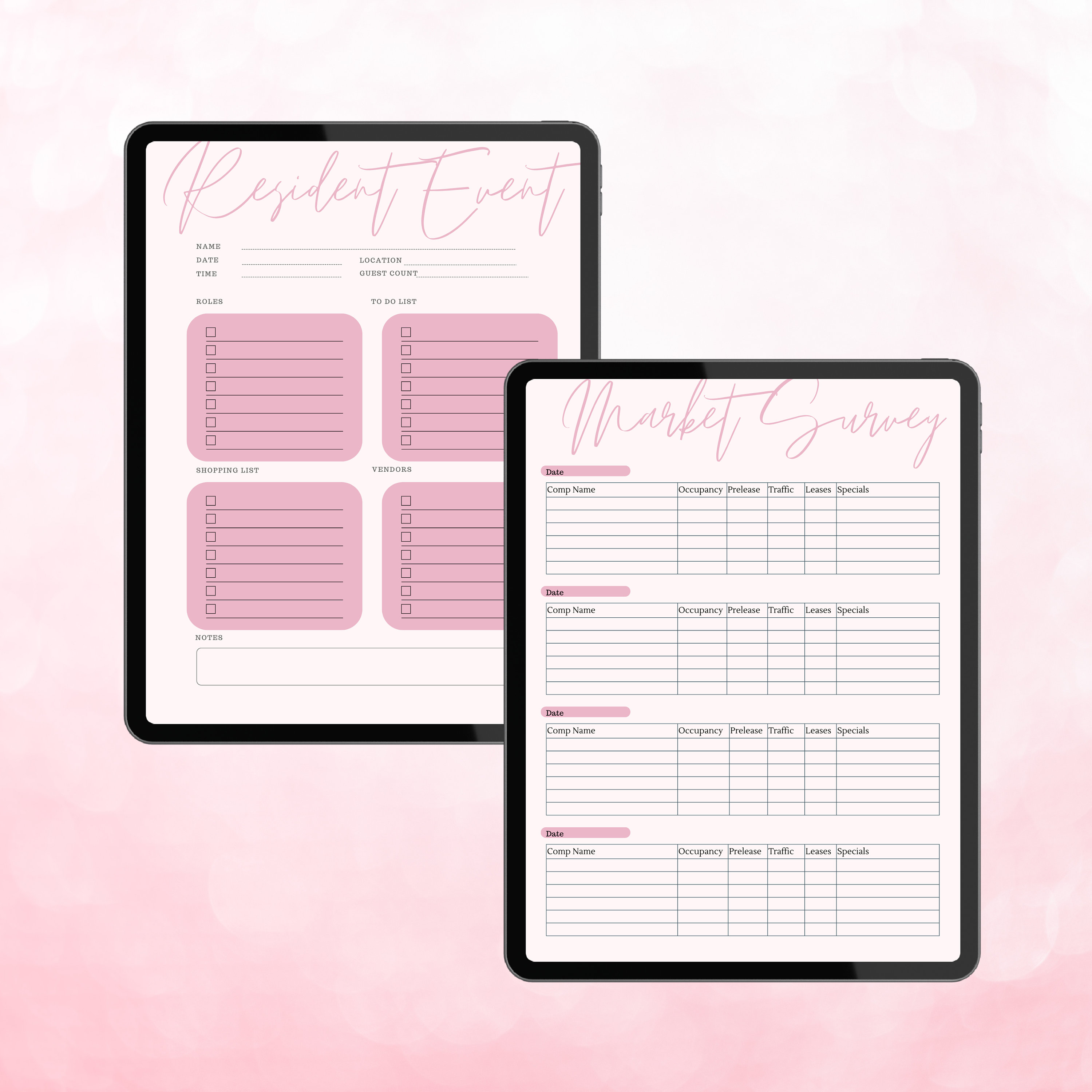 EDITABLE PDF Leasing Agent Daily, Monthly Planner, Property Management ...