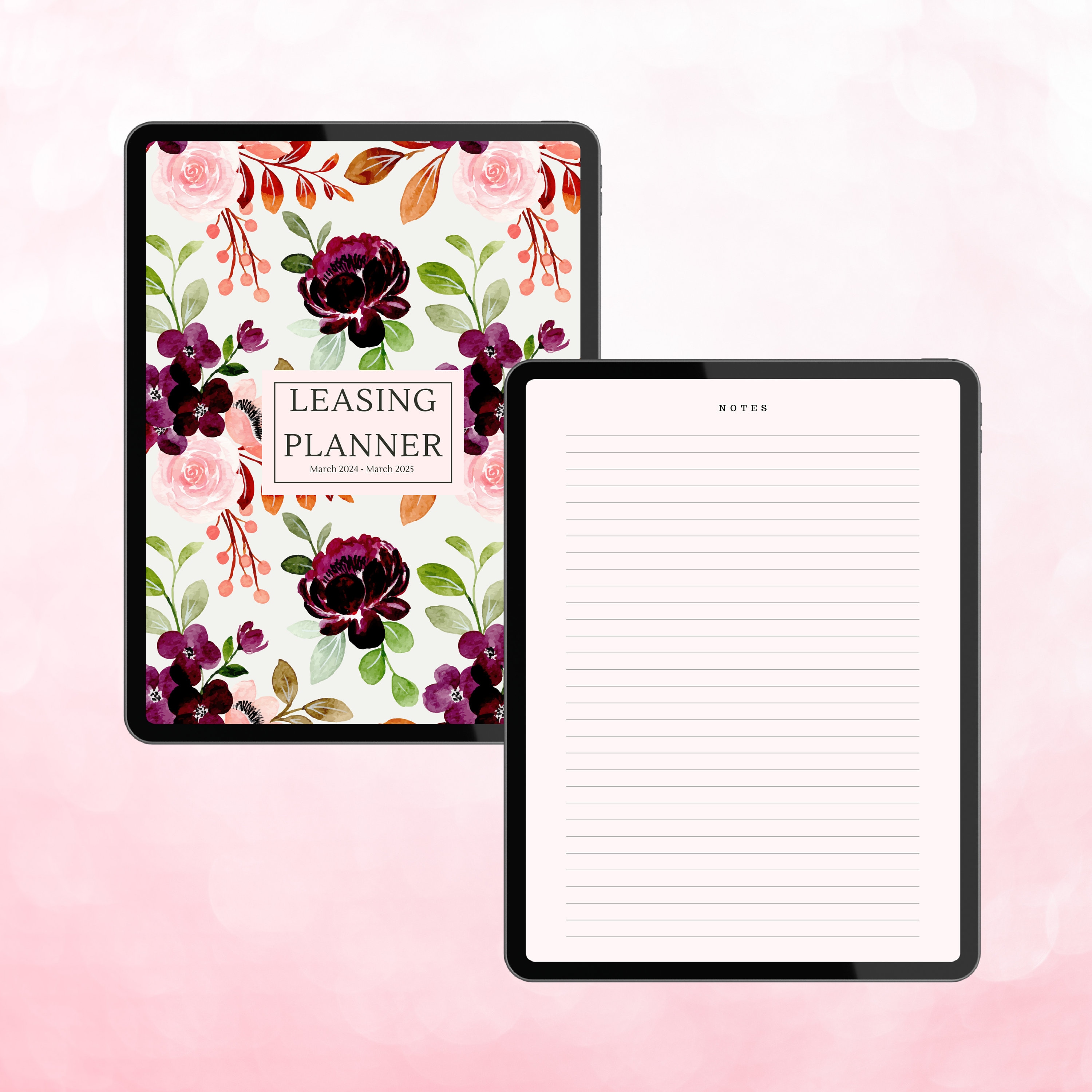 EDITABLE PDF Leasing Agent Daily, Monthly Planner, Property Management ...